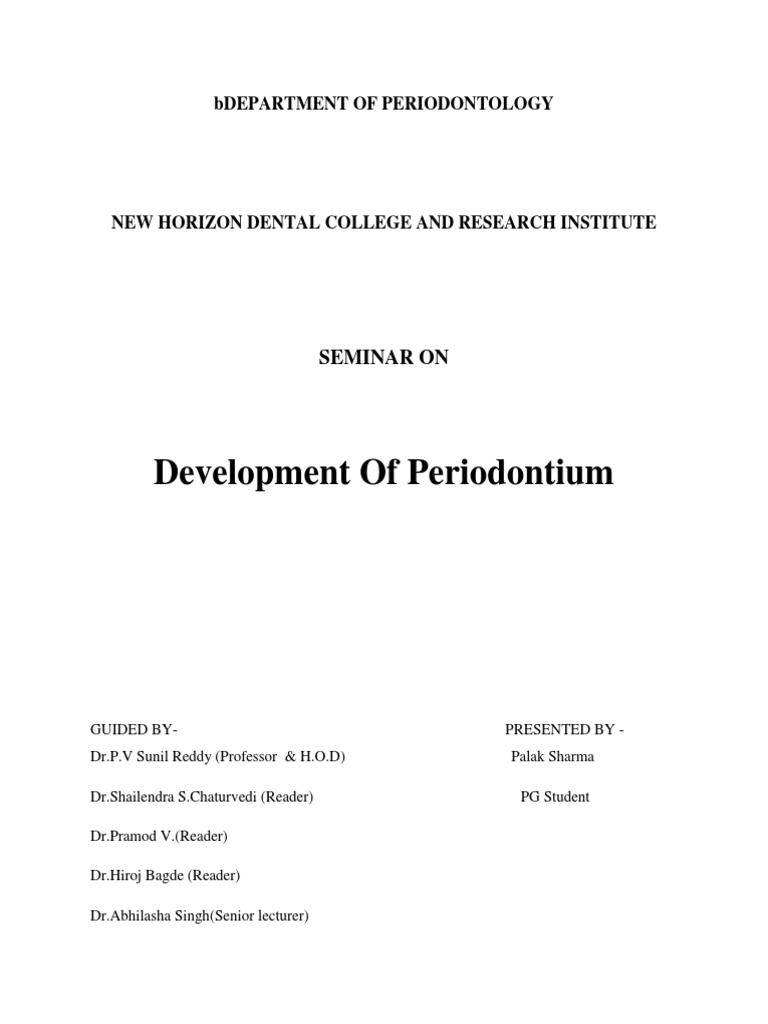 Development of Periodontium | Download Free PDF | Human Tooth | Epithelium