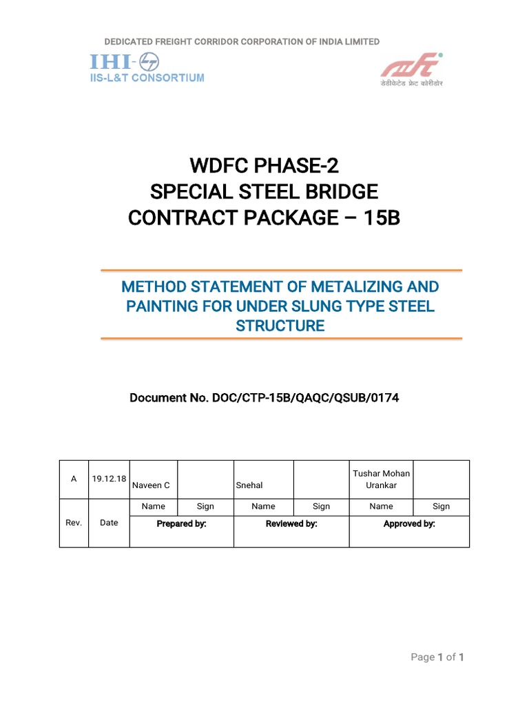 Metalizing Method for Steel Structures | PDF