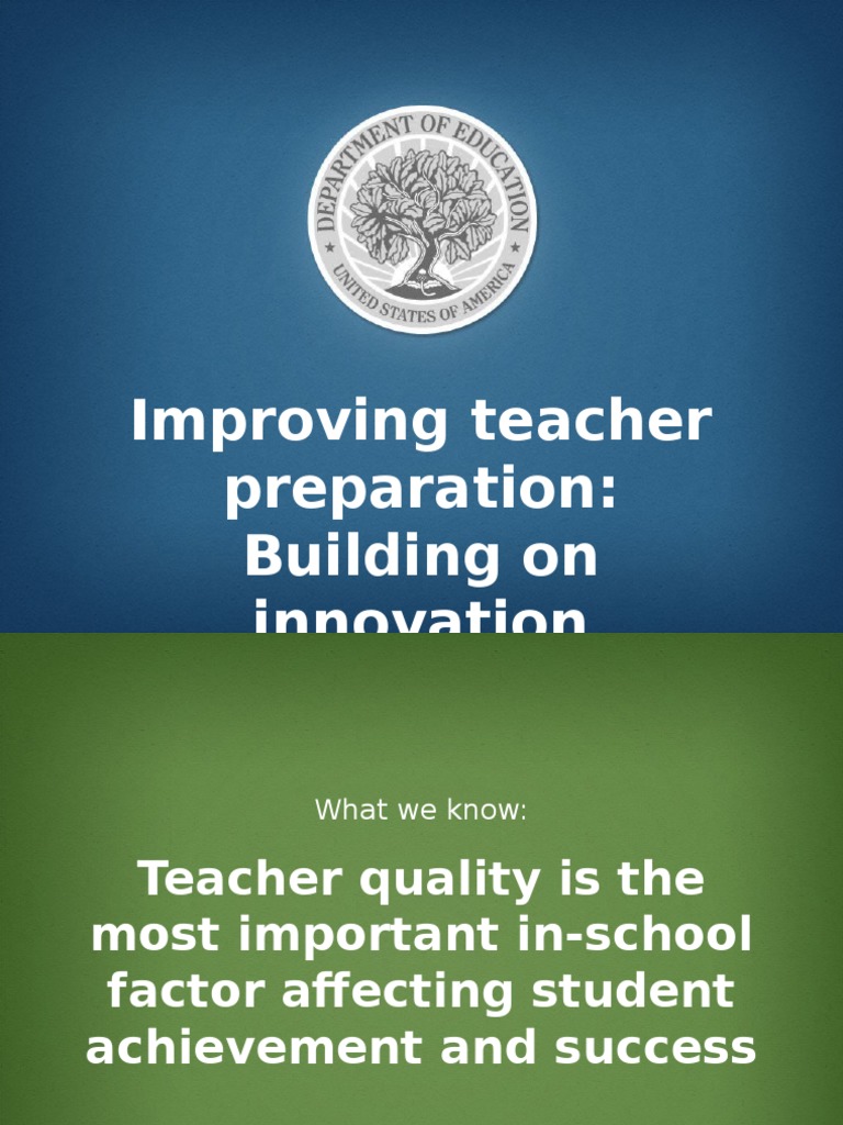 Improving Teacher Preparation: Building On Innovation | PDF | Turnover ...