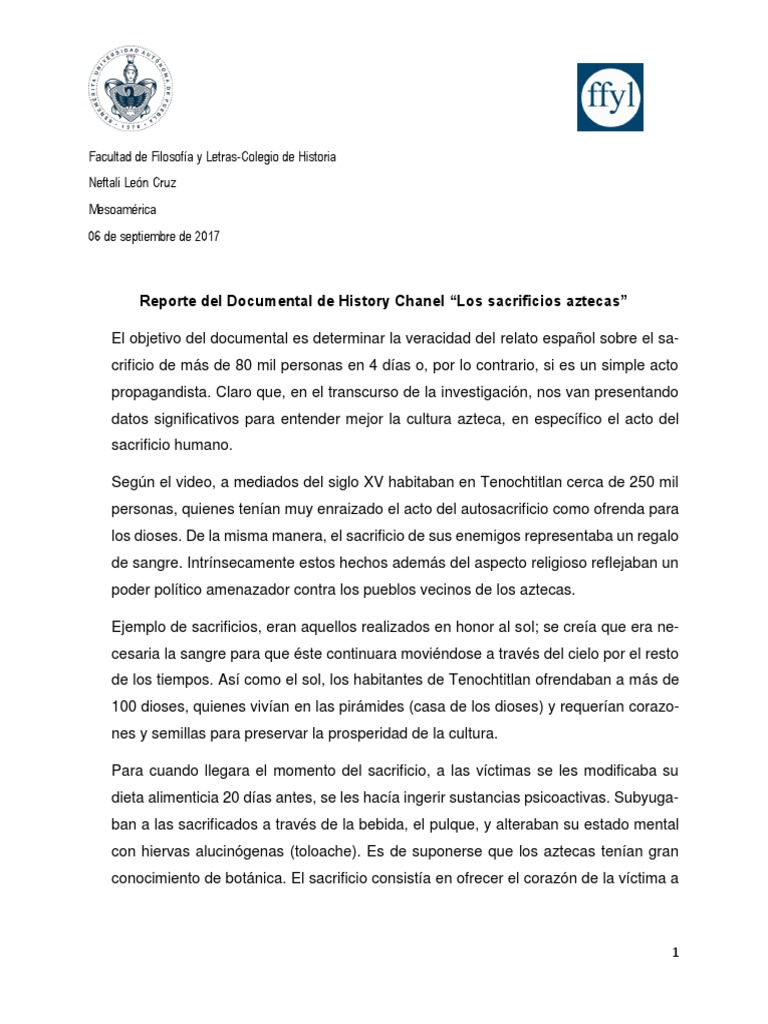 Veracidad De Los Sacrificios Aztecas Pdf Sacrificio