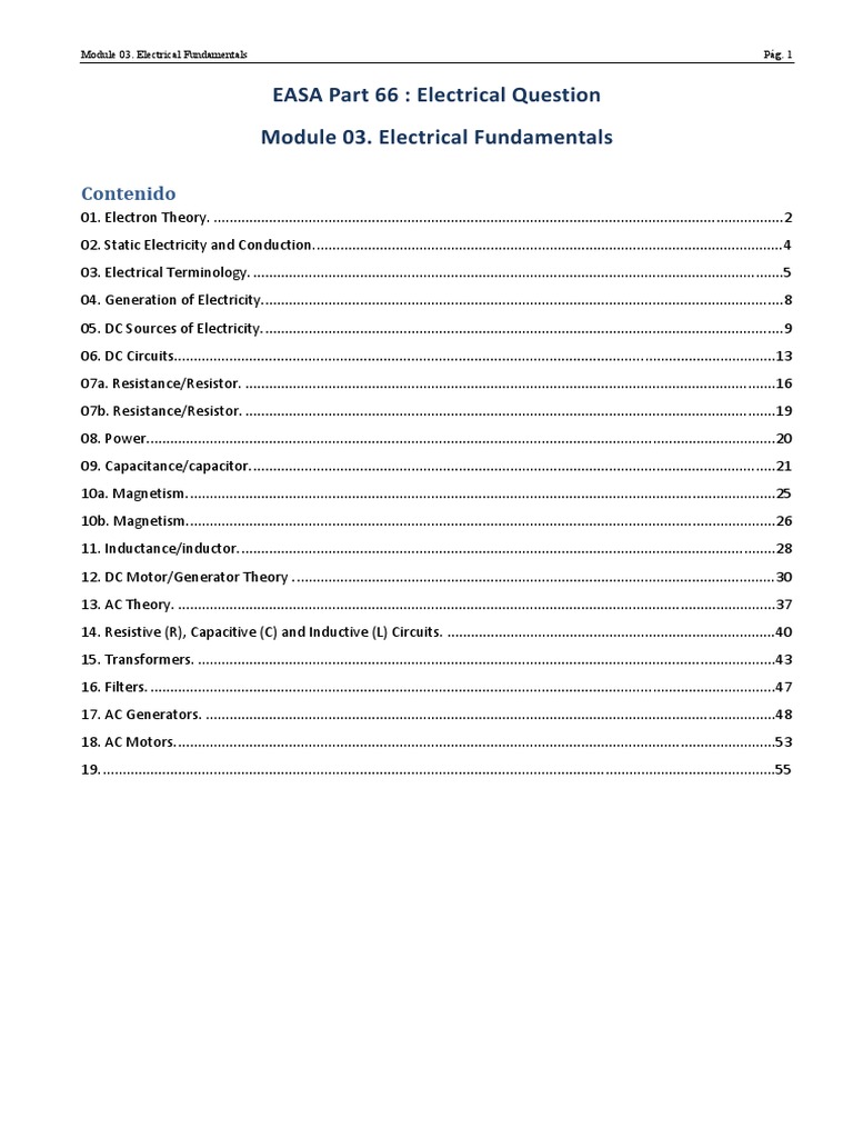 Module 03. Electrical Fundamentals - Solo Preguntas | PDF | Atoms ...