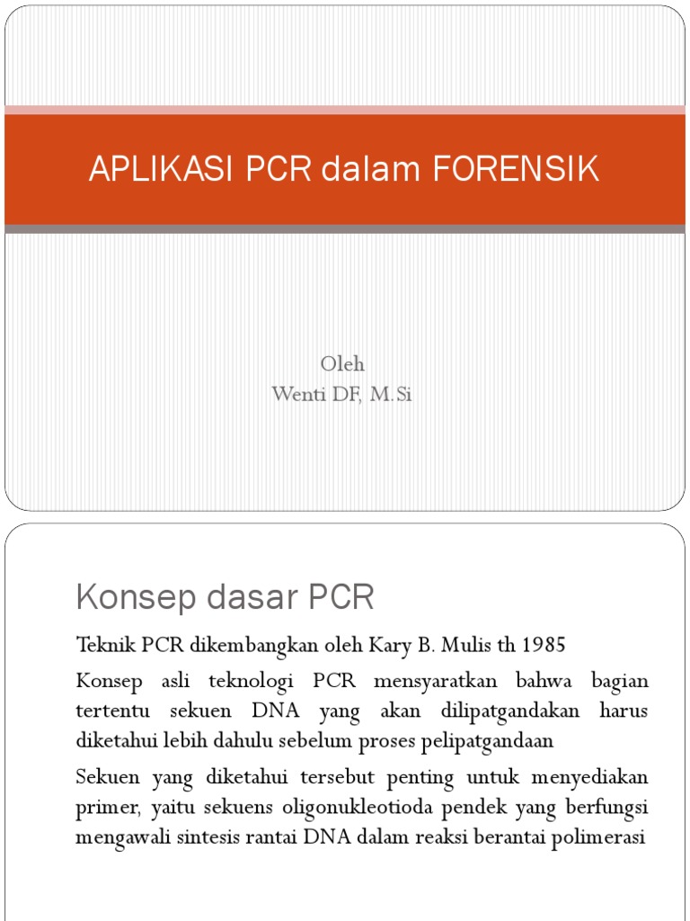 APLIKASI PCR Dalam FORENSIK | PDF | Sains & Matematika