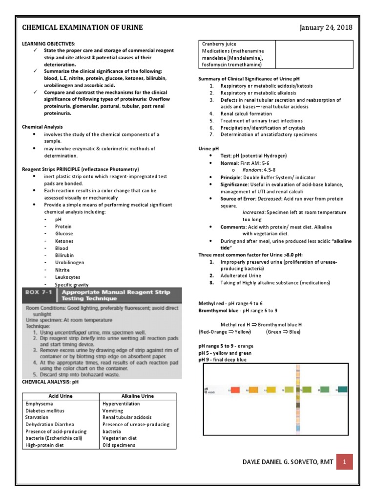 WEEK 2 B Chemical Examination of Urine (Laboratory) | PDF | Urine | Kidney