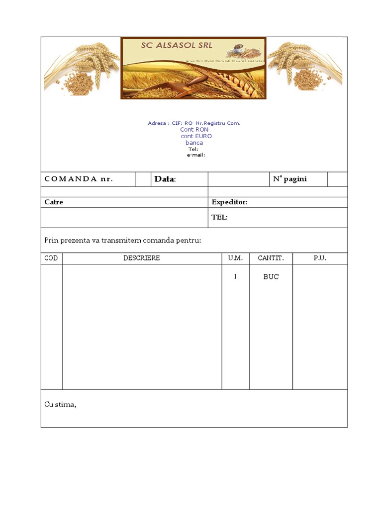 Formular Comanda | PDF