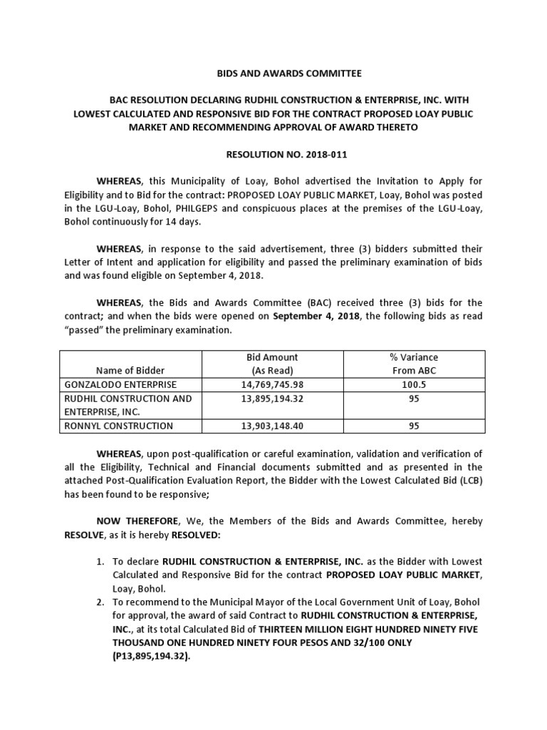 Bac Reso Sample | PDF | Government | Business