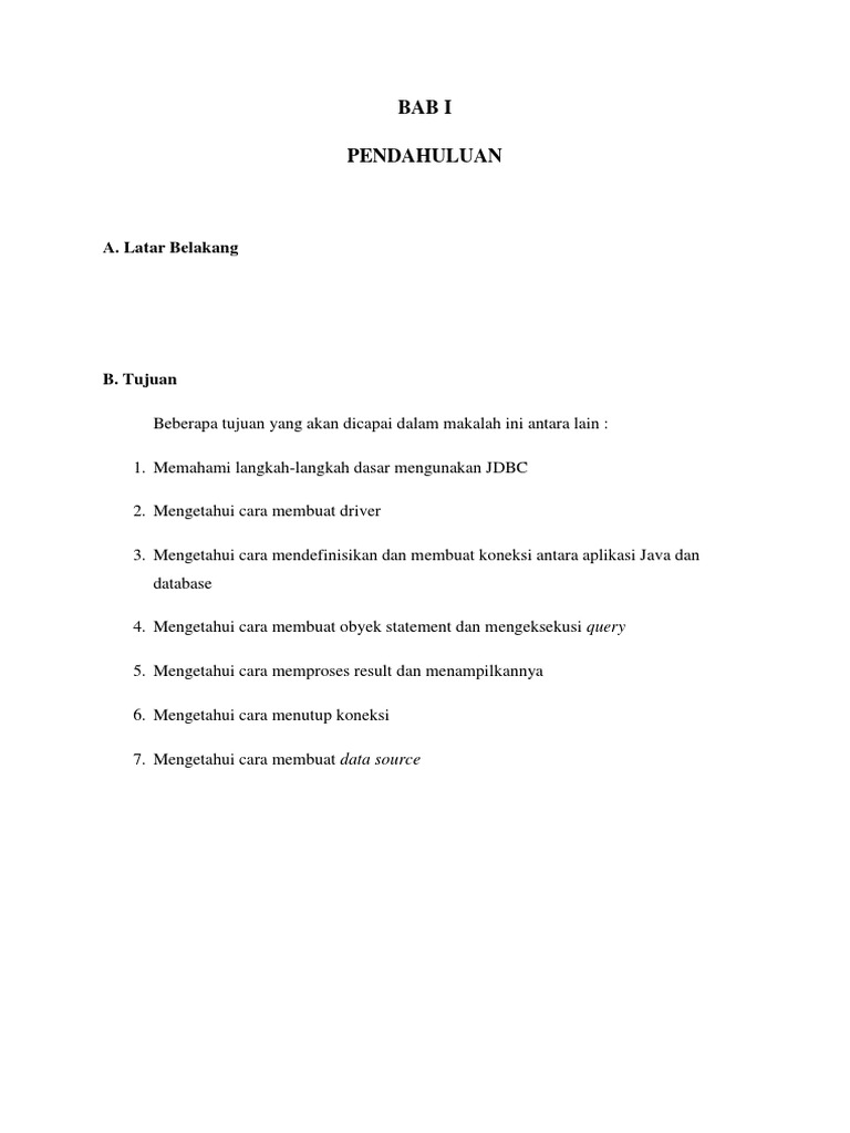 Panduan Lengkap Menggunakan JDBC | PDF | Metode & Bahan Ajar | Komputer