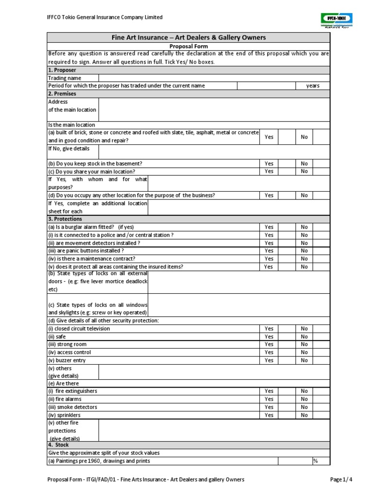 Fine Arts - Art Dealers & Gallery Owners Rev | PDF | Theft | Insurance