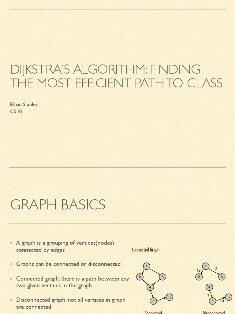 Ethan Stanley Dijkstra-Alg. Slides | PDF | Applied Mathematics | Mathematical Relations