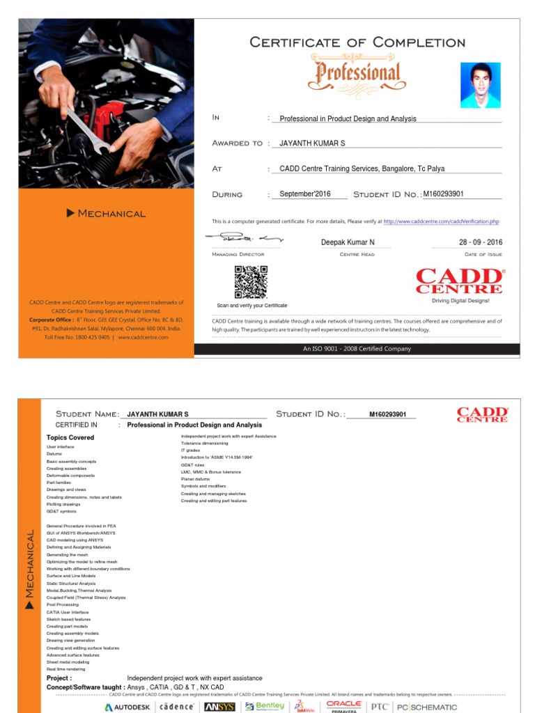 Caddcentre certificate-TTE2MDI5MzkwMS0zNjM | PDF