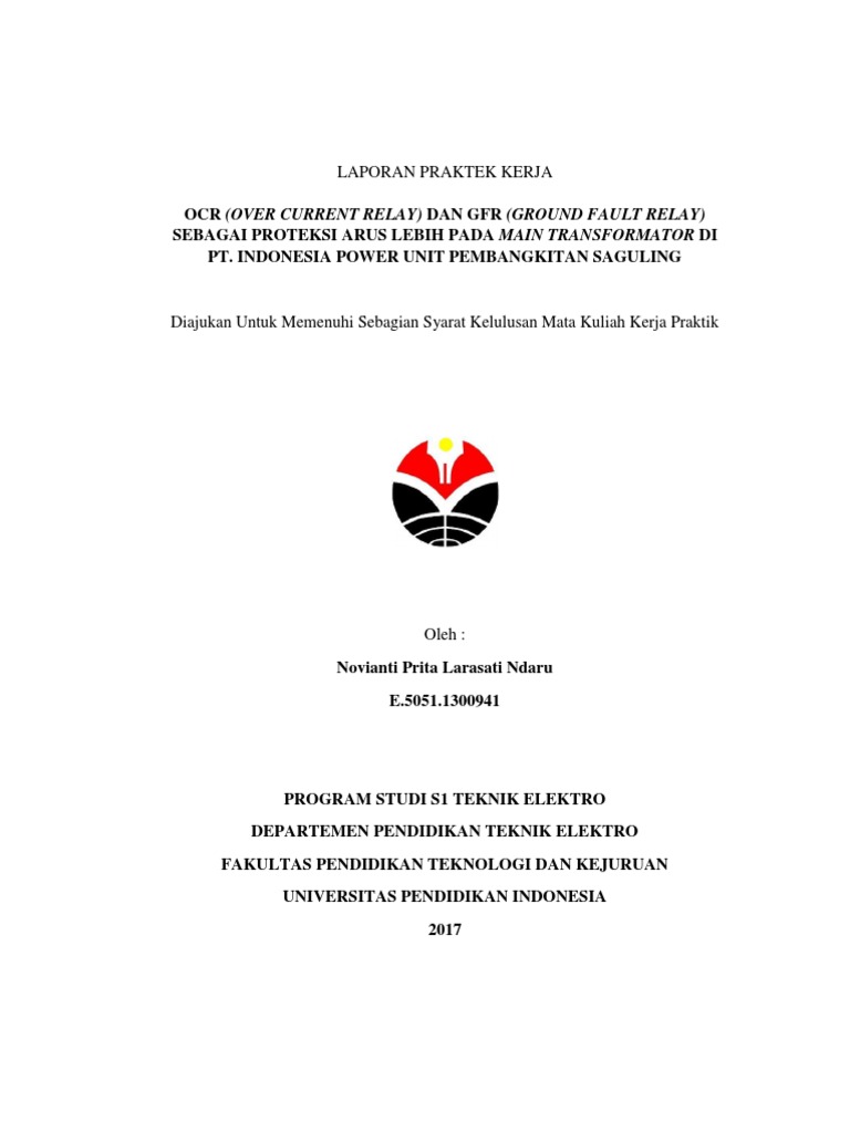 Ocr Over Current Relay Dan GFR Ground Fault Relay Sebagai Proteksi Arus ...