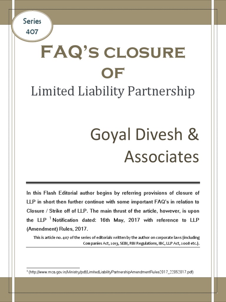 407 PDF | PDF | Limited Liability Partnership | Law