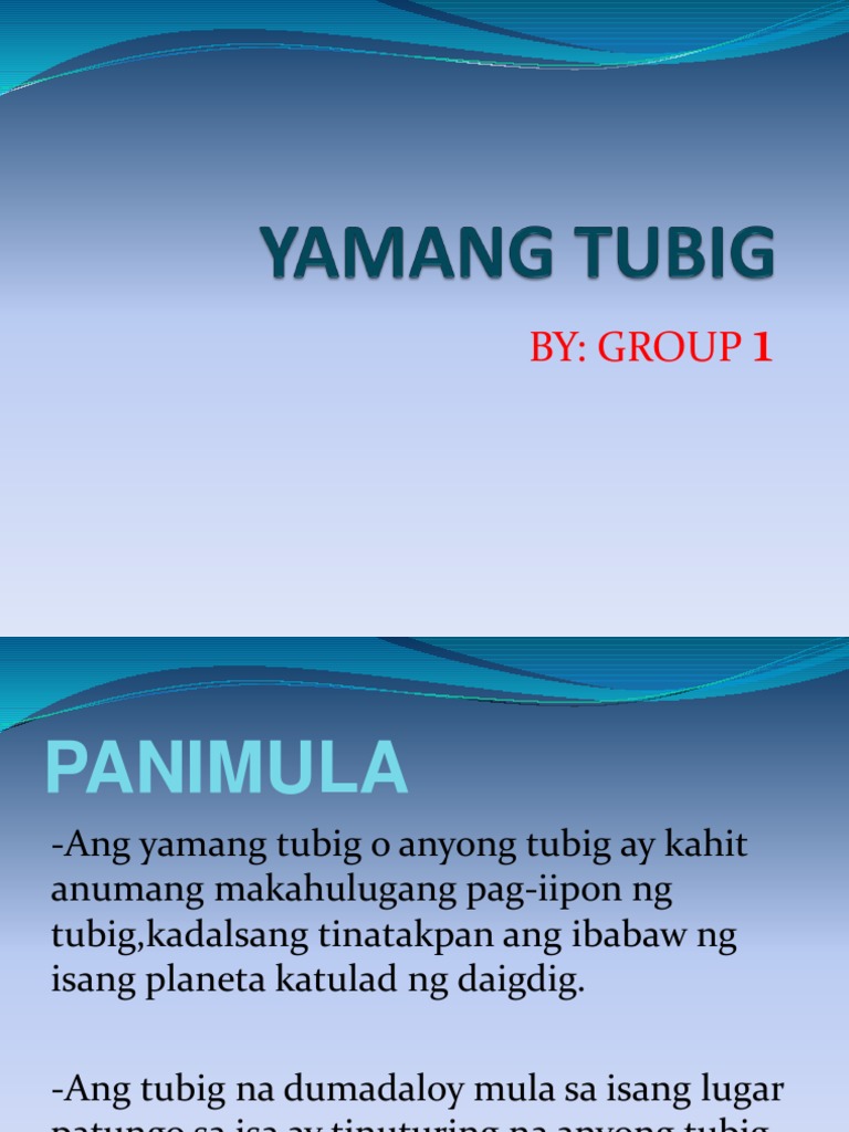 Yamang Tubig | PDF