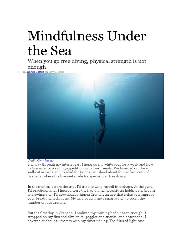 Mindful Breathing for Free Diving | PDF | Nature