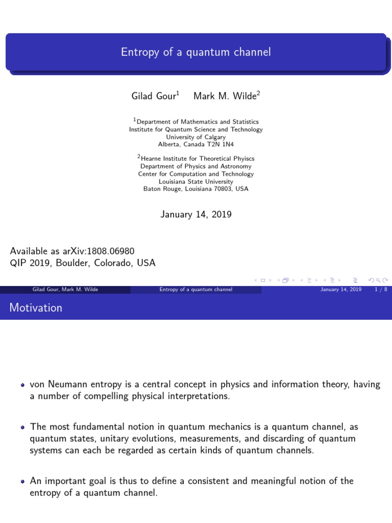 Quantum Channel Entropy Analysis | PDF | Quantum Mechanics | Entropy