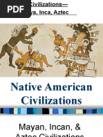 Aztecs, Mayas, Incas Comparison Chart | PDF
