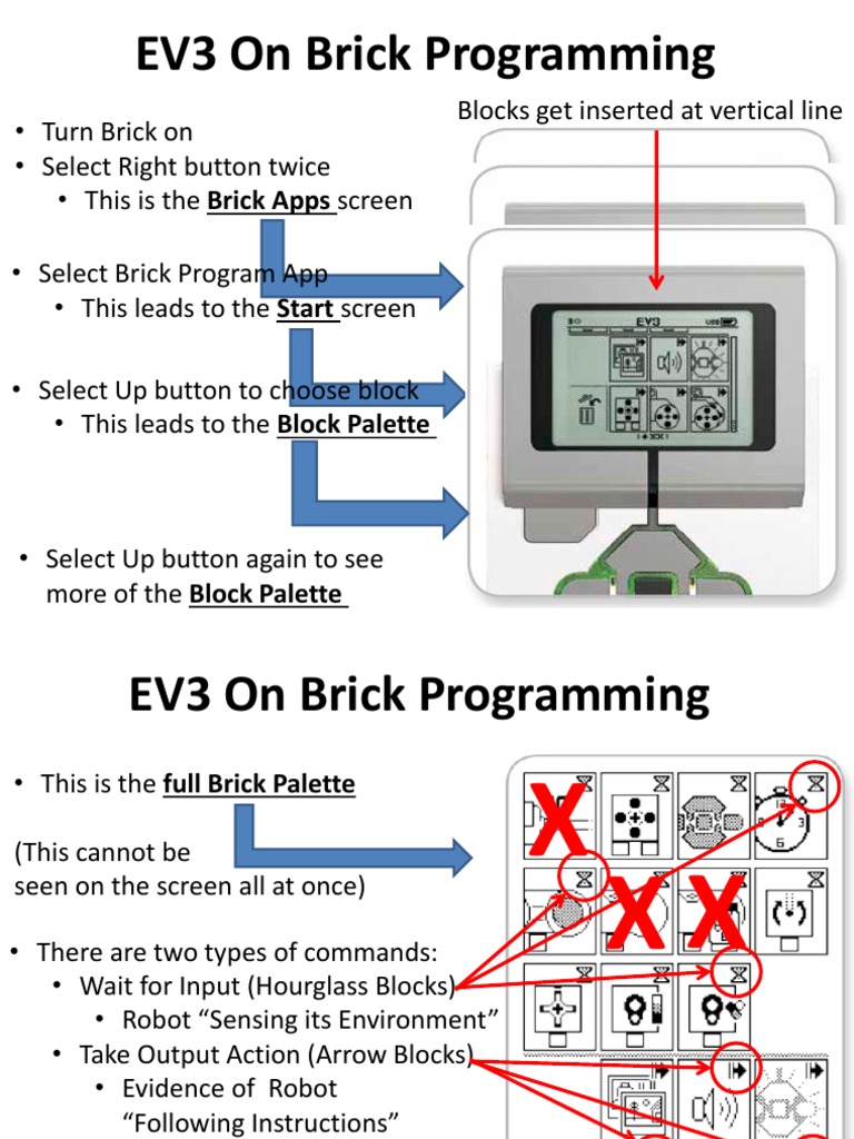 EV3 On Brick Programming-1 | PDF