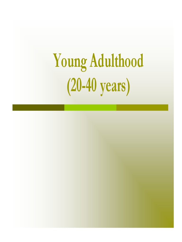 Young Adulthood Presentation 1 | PDF | Intimate Relationships | Loneliness