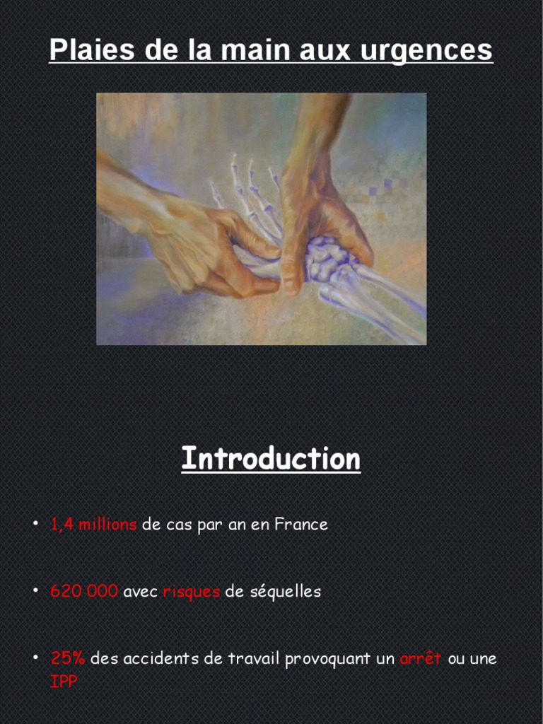 Prise en charge des plaies de la main | PDF | Membres (anatomie ...