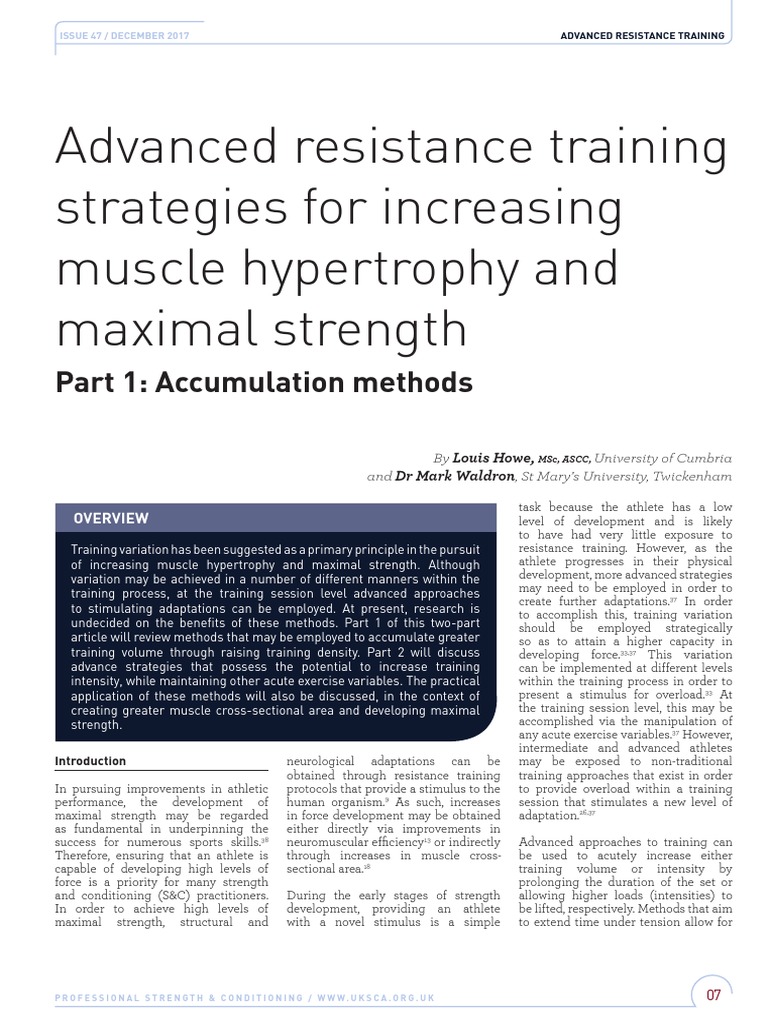 2017 - Howe - Advanced Resistance Training Strategies For Increasing ...