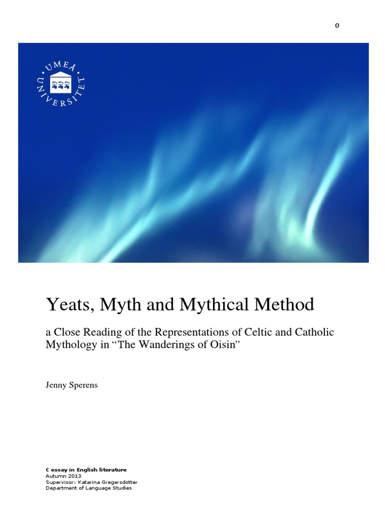Yeats, Myth and Mythical Method | PDF | W. B. Yeats | T. S. Eliot