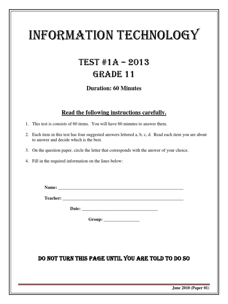 IT P1 Booklet | PDF | Computer Data Storage | Disk Storage