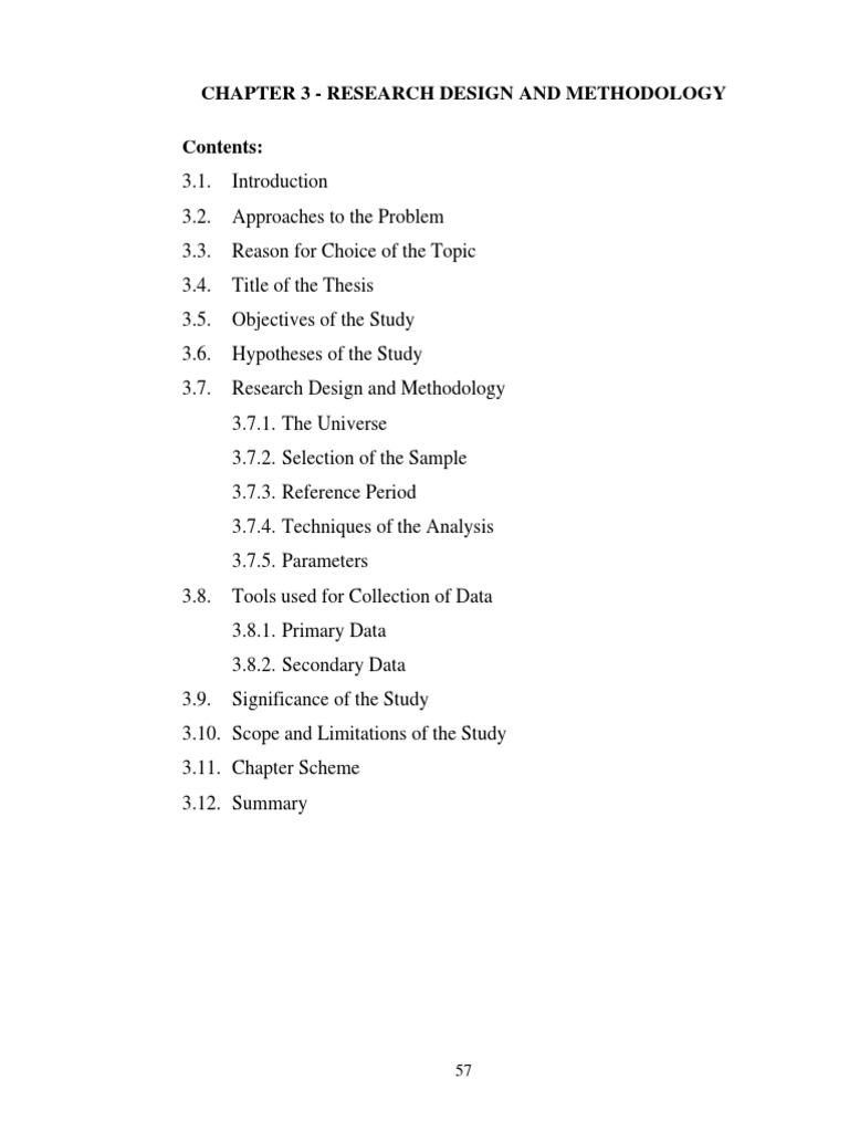 Chapter 3 - Research Design and Methodology | PDF | Job Satisfaction ...