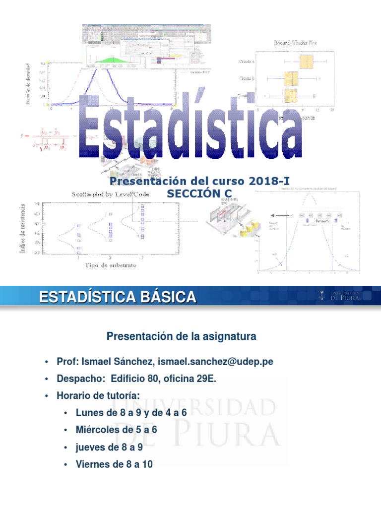 Presentacion Edb Secc 2018-I | PDF | Laboratorios | Estadísticas