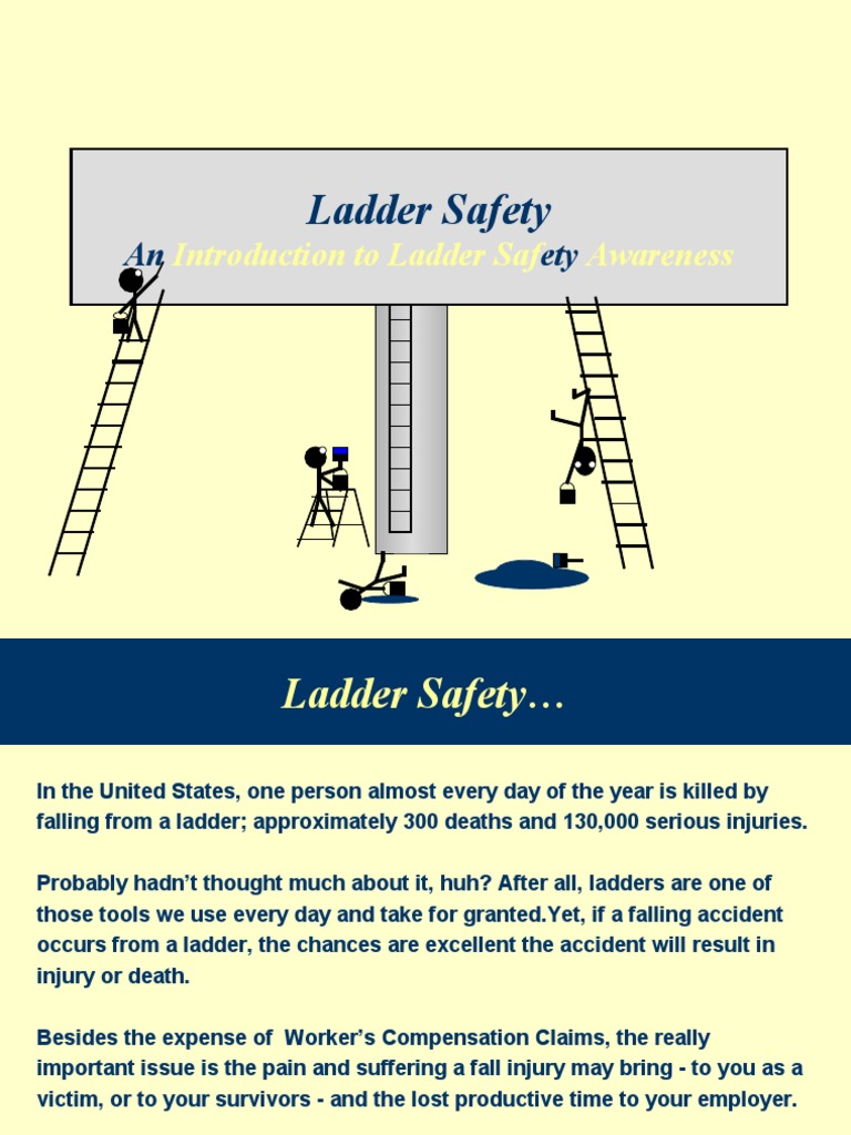 Ladder Safety: Introduction To Ladder Saf Awareness | PDF
