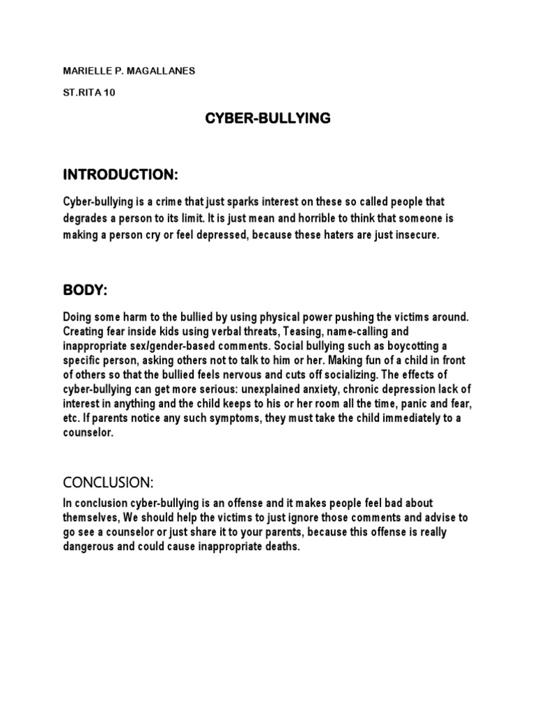 Cyber Bullying | PDF