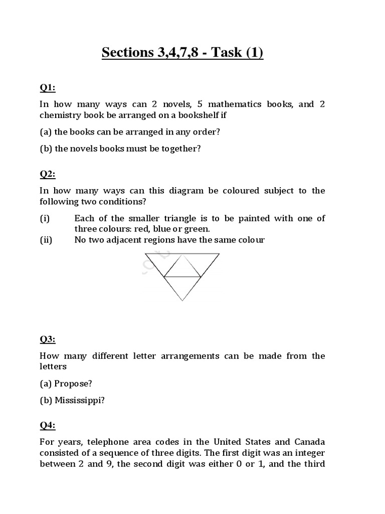 Sections 3,4,7,8 - Task | PDF