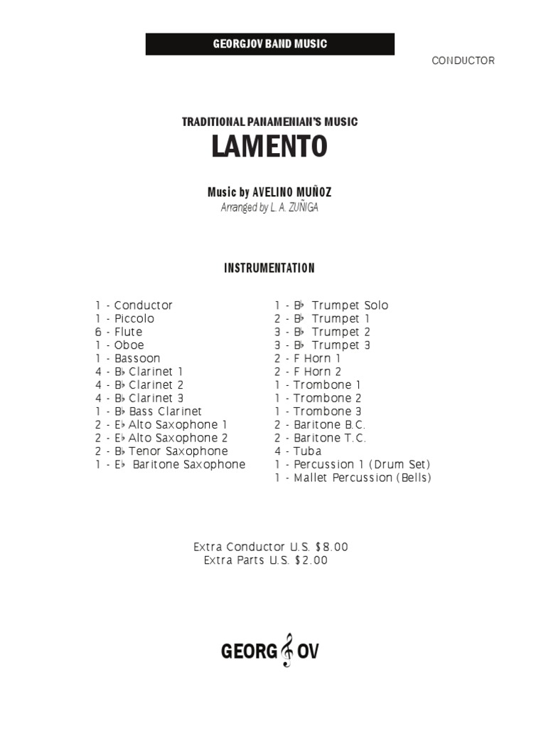 Lamento | PDF | Saxophone | Trombone