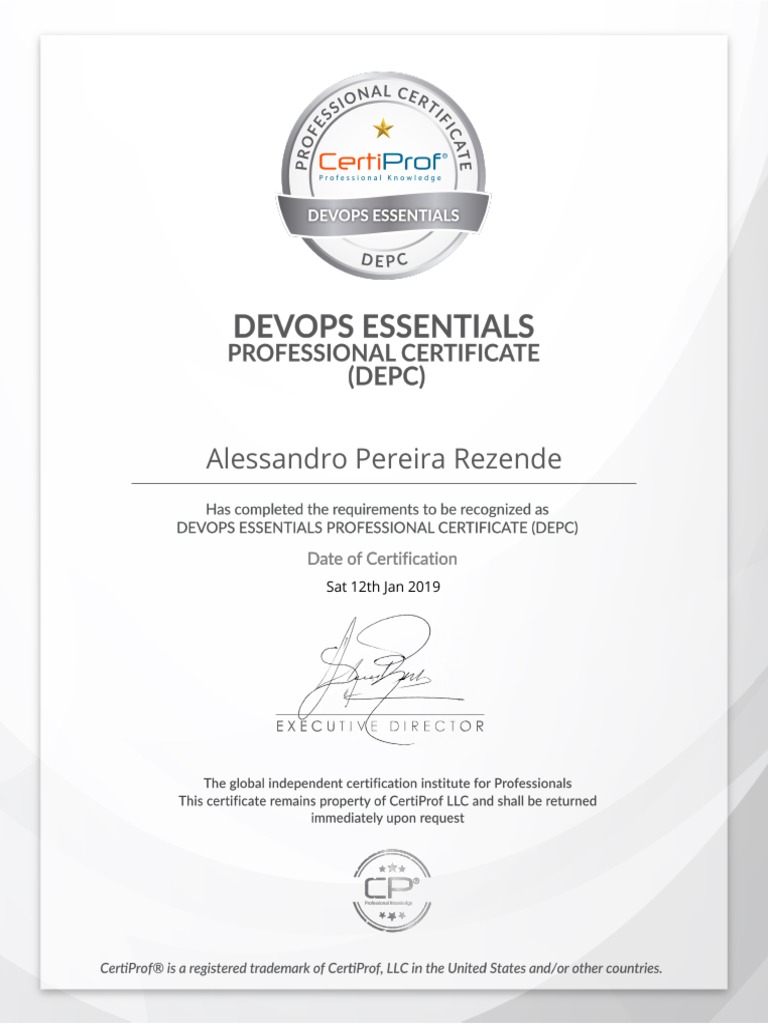 My DevOps Certificate | PDF