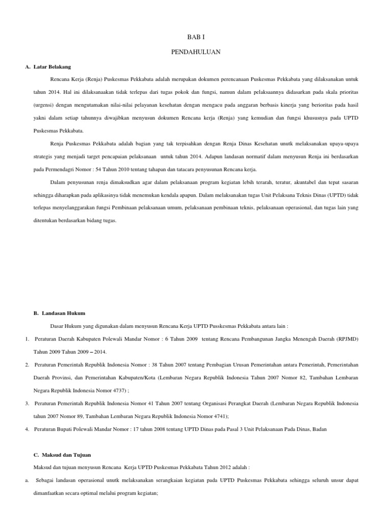 Contoh Renstra Dan Ruk | PDF