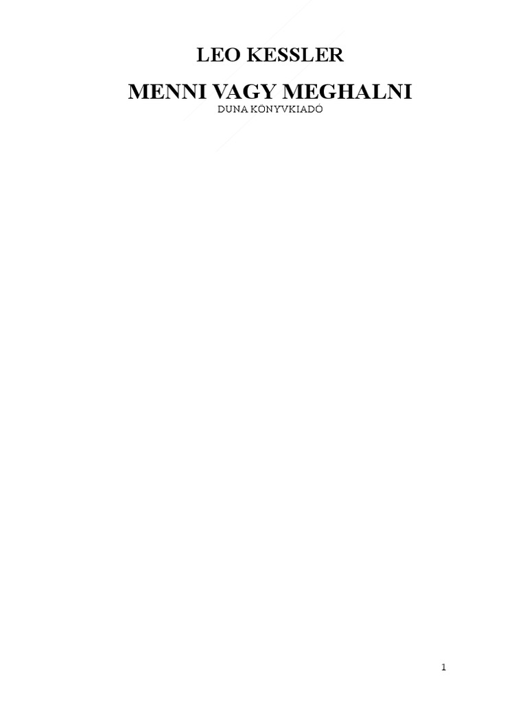 Leo Kessler - Menni Vagy Meghalni | PDF