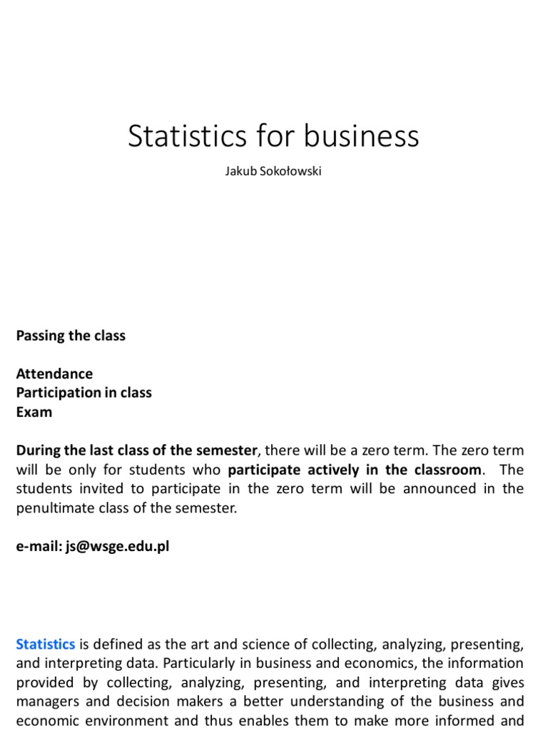 An Introduction to Business Statistics: Key Concepts, Data Types, and ...