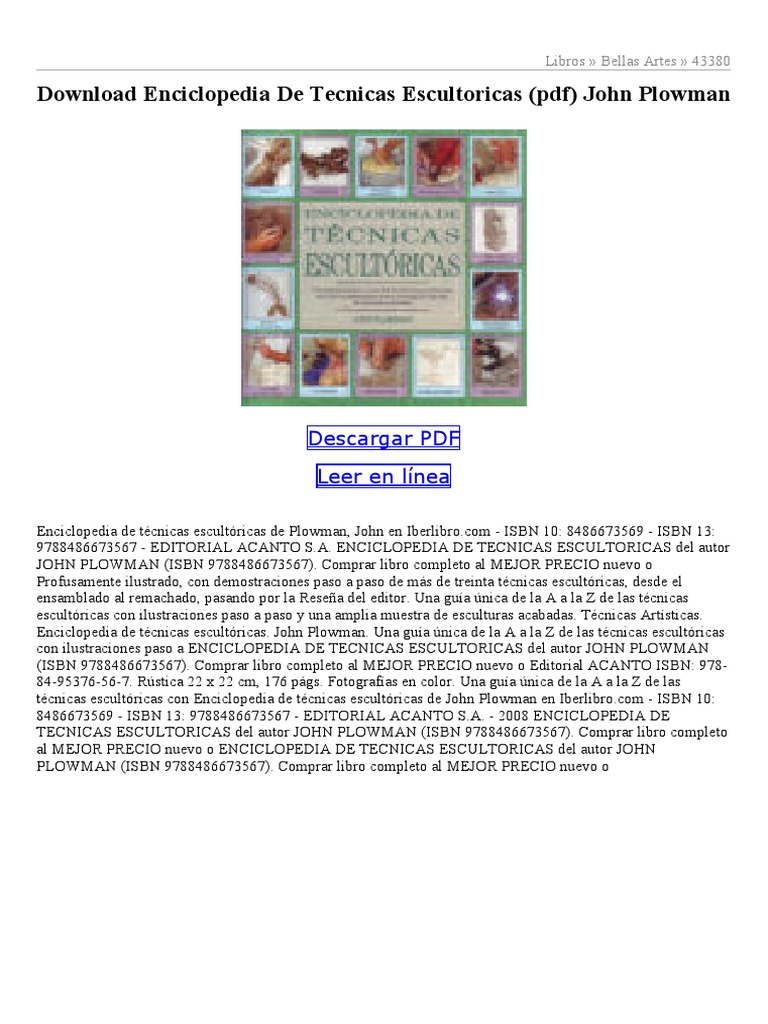 Enciclopedia de Tecnicas Escultoricas | PDF Enciclopedia de Tecnicas Escultoricas | PDF