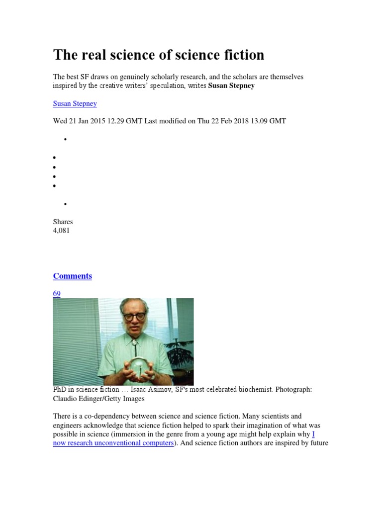 Science Fiction's Scholarly Roots | PDF | Science Fiction | Science