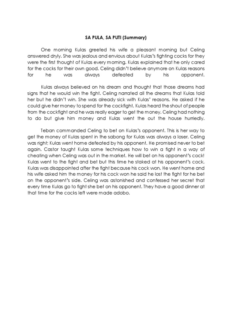 Summary of Sa Pula, Sa Puti