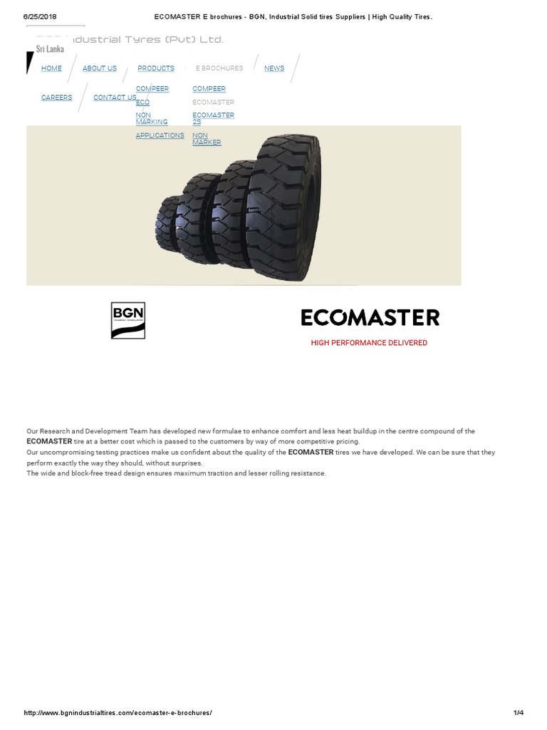 Introducing the ECOMASTER Tire: High Performance, Low Cost Solid Tire ...