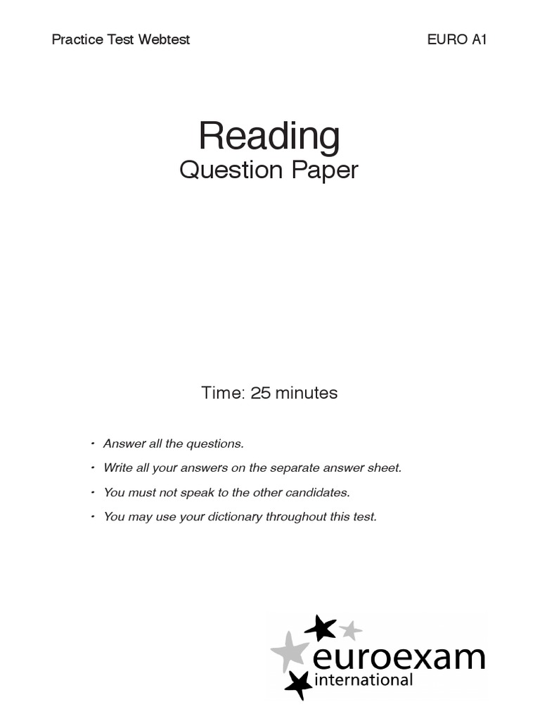 Reading: Question Paper | PDF | Test (Assessment)