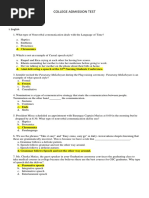 Nursing Entrance Exam Sample Q&A | PDF