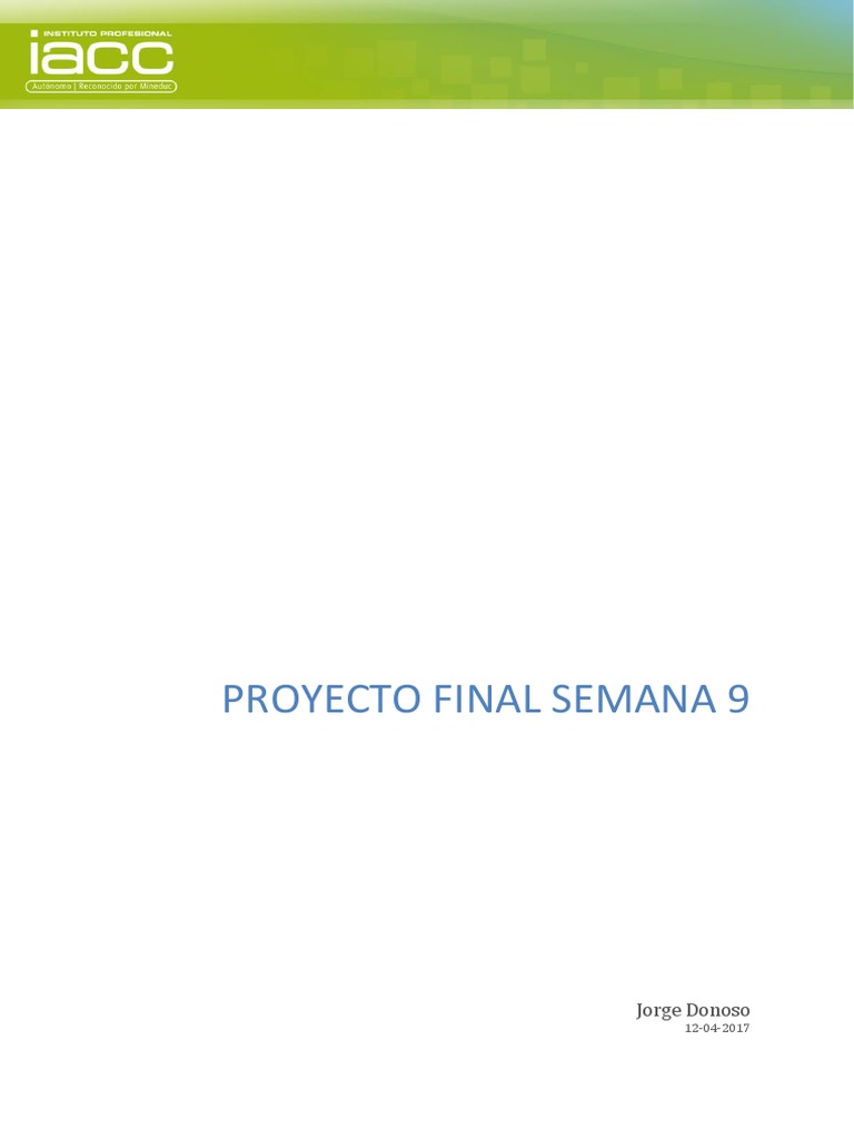 FUNDAMENTOS DE SISTEMAS OPERATIVOS Proyecto Final Semana 9 IACC | PDF | Mac OS | Android ...