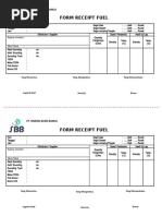 Form Laporan Pemakaian BBM & KM (New Revisi) | PDF