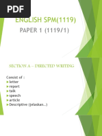 English Paper 2 Form 1 | PDF
