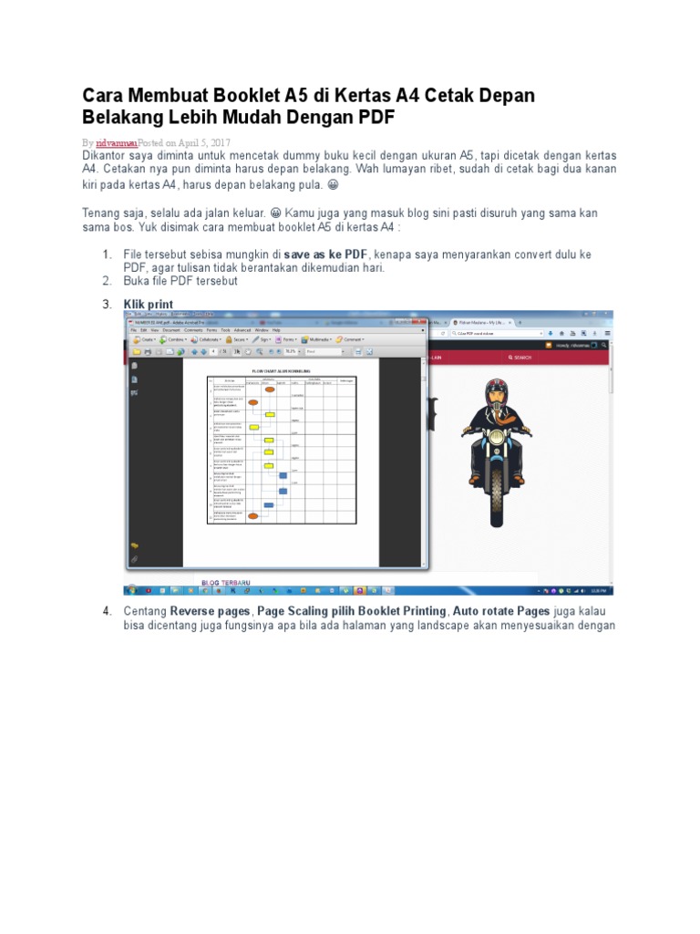 Cara Membuat Booklet A5 Di Kertas A4 Cetak Depan Belakang Lebih Mudah ...
