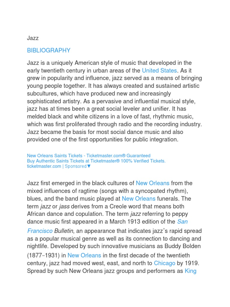 Bibliography: Jazz Jass Jazz | PDF | Jazz | American Popular Music