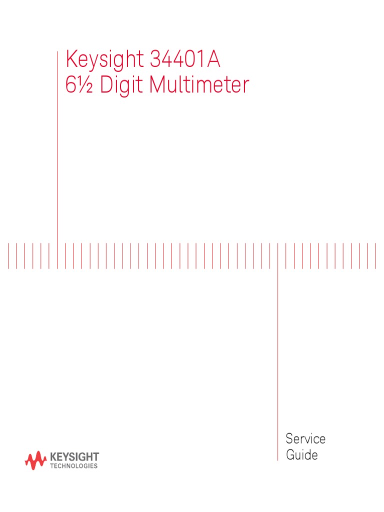 Keysight 34401A 6 Digit Multimeter: Service Guide | PDF | Hertz ...