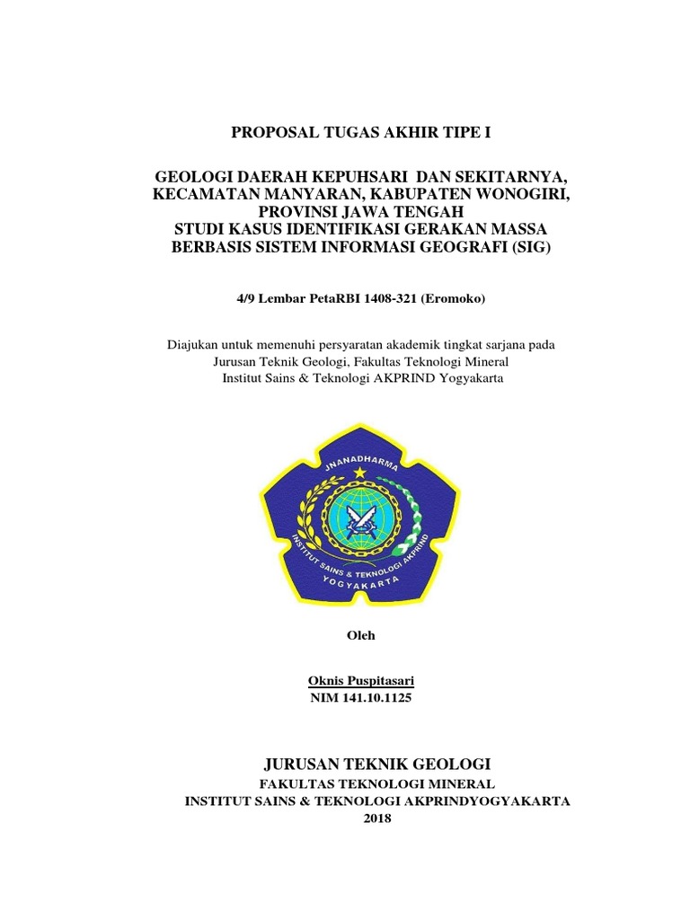 Proposal Tugas Akhir Tipe I PDF | PDF