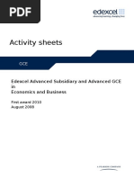 AQA A Level Business Formula Sheet | PDF | Revenue | Financial Economics