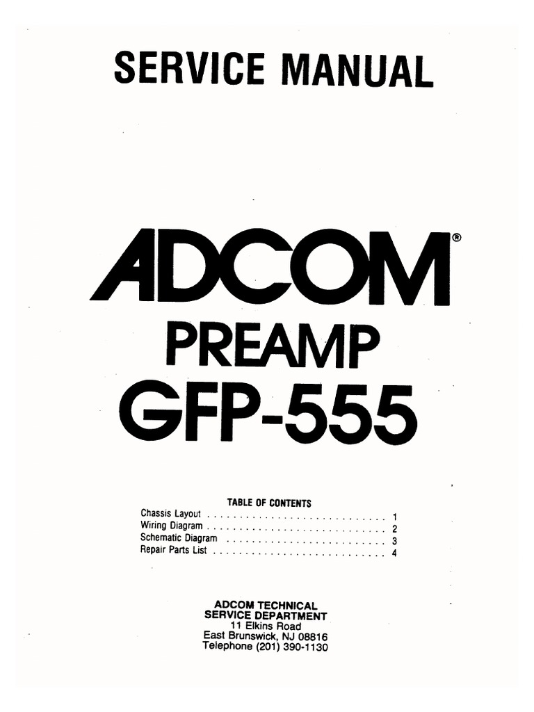 Adcom GFP - 555 (Pre-Amplifi) | PDF